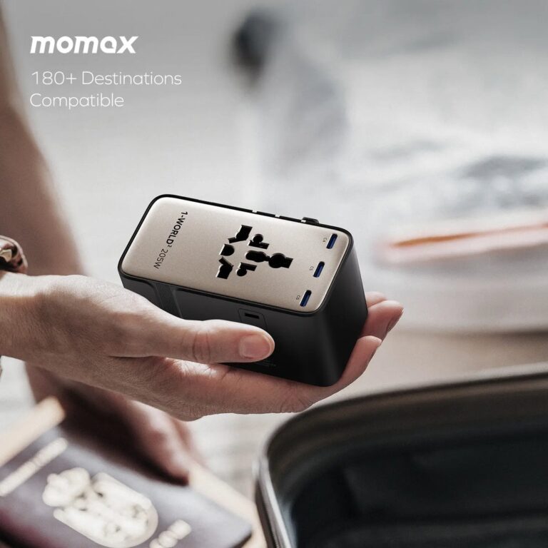 1-World² 205W 7-Port Dual AC Travel Adapter - MOMAX Official ...